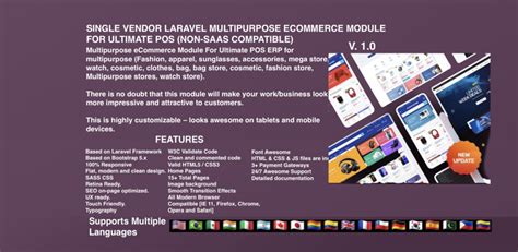 Single Vendor Laravel Ecommerce Module For Ultimateposnon Saas Compatible Elitepath Software