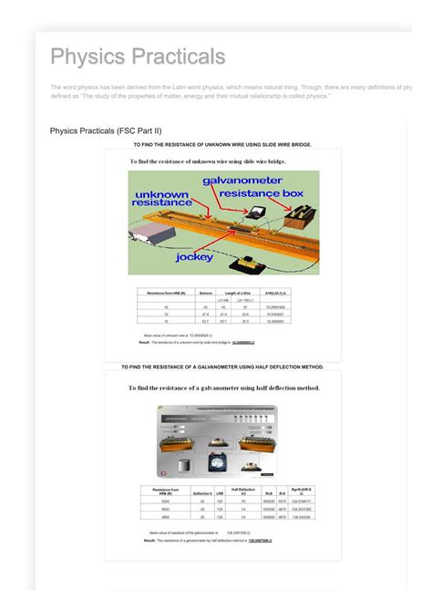 Solution Physics Practicals Physics Practicals Fsc Part Ii Studypool