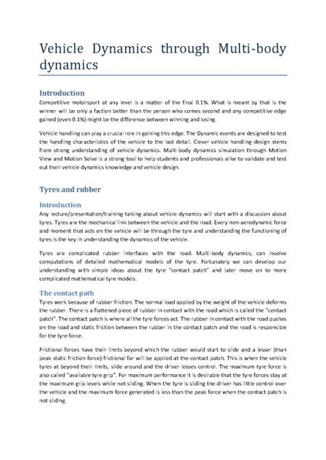 dynamics pdf 157893 vehicle dynamics half car models