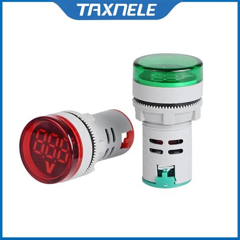 22mm Led Voltmeter Signal Lights Digital Display Gauge Volt Voltage
