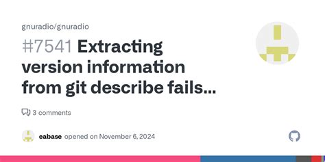 Extracting Version Information From Git Describe Fails Because Of Outdated Git Assumptions