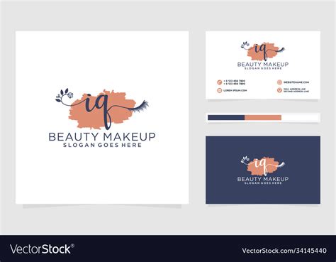 Initial Iq Feminine Logo Collections And Business Vector Image
