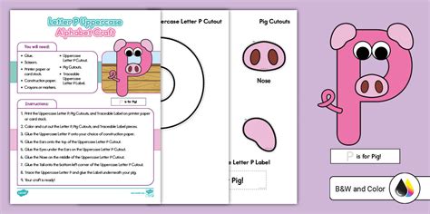 Letter P Uppercase Alphabet Craft Teacher Made Twinkl