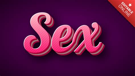 Sex Pink 3d Text Effect Generator