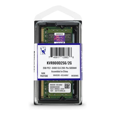 Kingston 2gb Ddr2 800 Mhz Notebook Ram Bellek Kvr800d2s6 2g