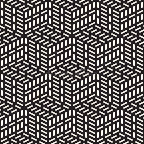 Vector Seamless Pattern Modern Stylish Lattice Texture Repeating Geometric Background Cubes