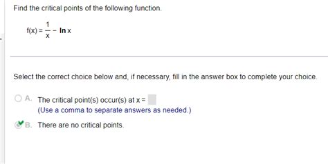 Solved Find The Critical Points Of The Following Function Chegg