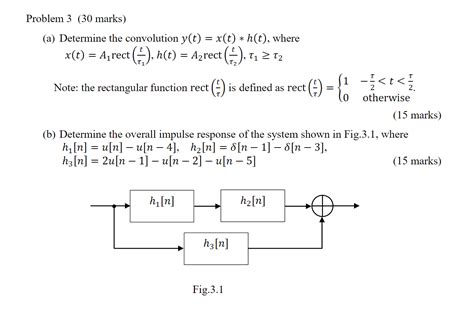 Solved Oblem 3 30 Marks A Determine The Convolution Chegg Com