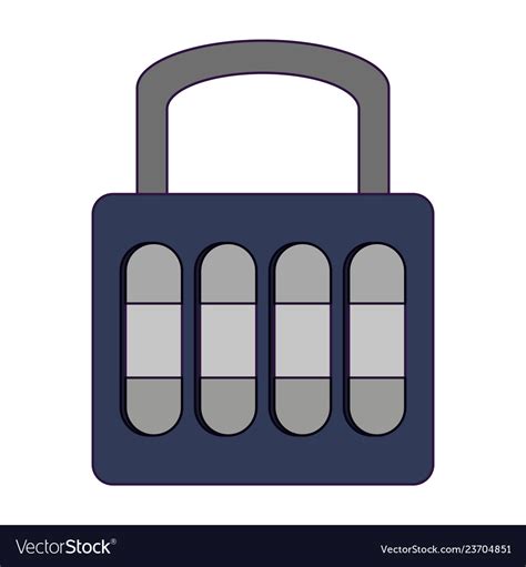 Padlock Security System Royalty Free Vector Image