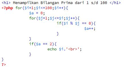 Mencetak Bilangan Prima Dengan PHP Kursus Web Programming