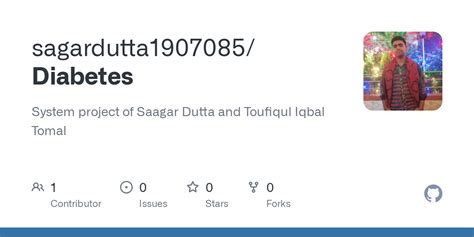 Github Sagardutta1907085diabetes System Project Of Saagar Dutta And Toufiqul Iqbal Tomal
