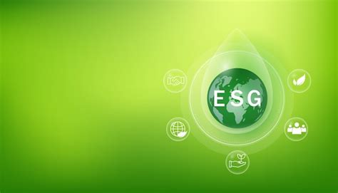 Esg 비즈니스 개념 환경 사회 및 기업 지배 구조with Esg 개념 아이콘 프리미엄 벡터