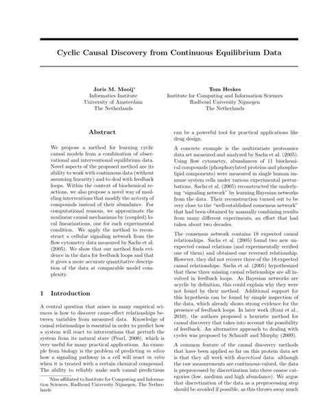 Pdf Cyclic Causal Discovery From Continuous Equilibrium Data