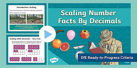 👉 Scaling Number Facts By Decimals Powerpoint Ks2 Twinkl