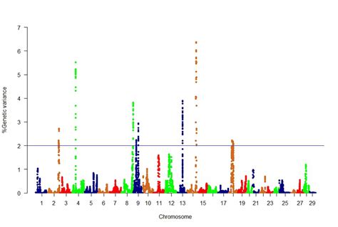 Manhattan Plot Displaying The Association Between Genomic Sliding