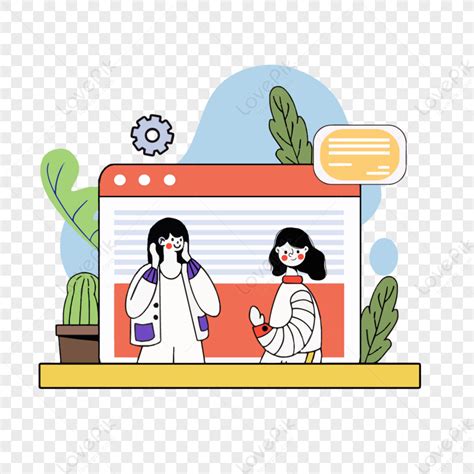 만화 손으로 그린 웹 페이지 온라인 수업 그림편물건강 격리 Png 일러스트 무료 다운로드 Lovepik