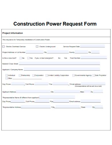 FREE Construction Request Form Samples In Google Docs MS Word Apple Pages PDF