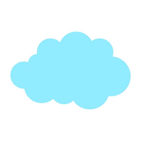 Nube Simple En Ilustraci N De Color Azul Para Elemento De Dise O Png