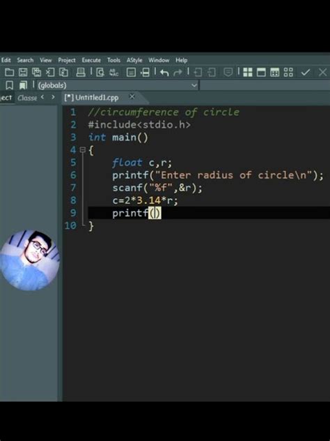C Programming Circumference Of Circle Coding With Sohail Youtube