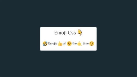 CSS Emoji Examples With Code Snippets OnAirCode