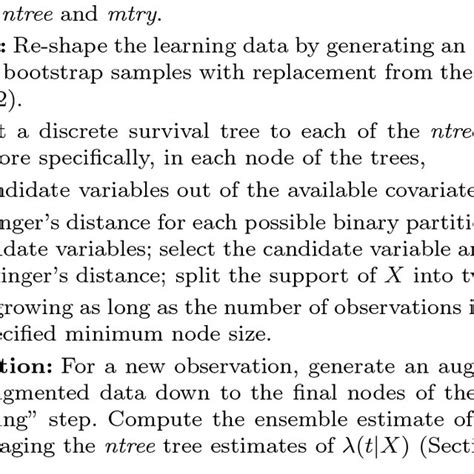 schematic overview of the discrete time rsf algorithm download