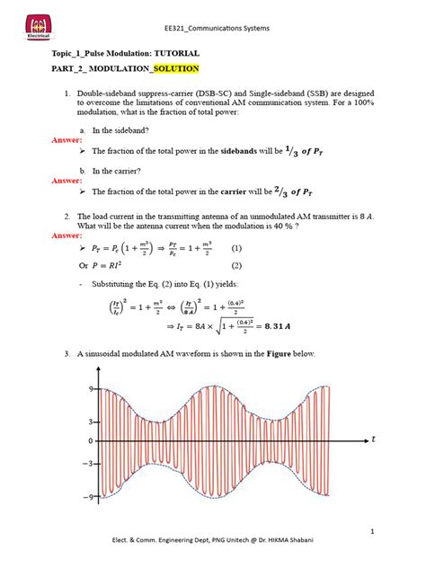 Chapt I Tutorial Modulation Solution Pdf