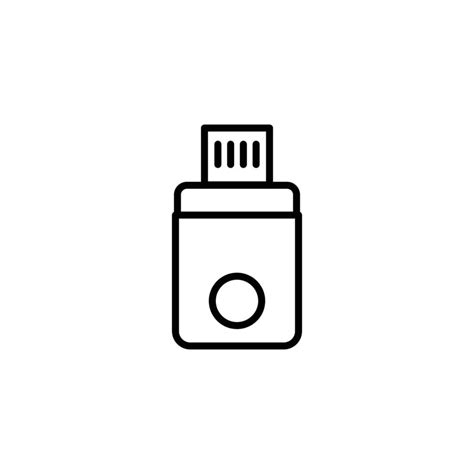Usb Flashdisk Icon Icon Related To Electronic Technology Line Icon Style Simple Design
