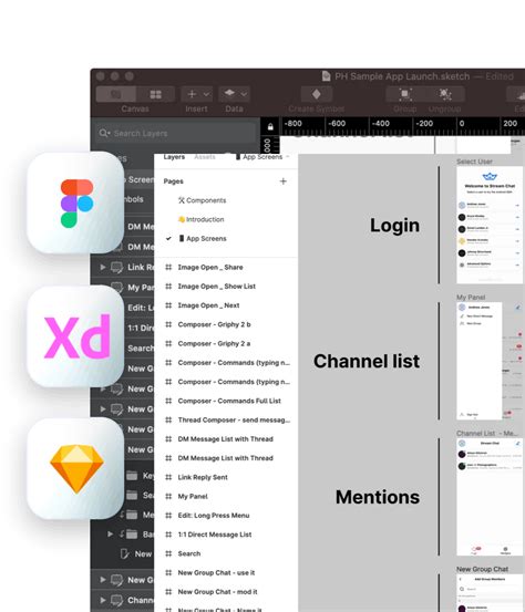 chat ui kit messaging interface design