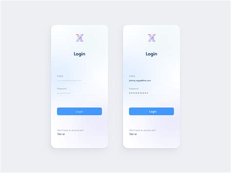 Login Ui App App Design Apple Application Blur Clean Color Light Login Login Page Mobile Mobile