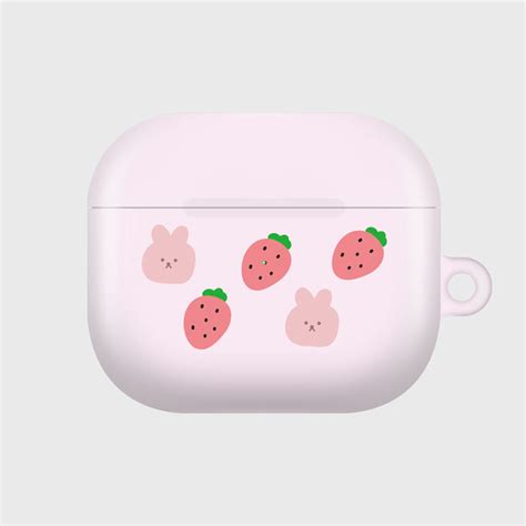 큐티래빗 핑크 에어팟 3세대 하드 에어팟 1세대 2세대 3세대 무선 에어팟 프로 하드 키링