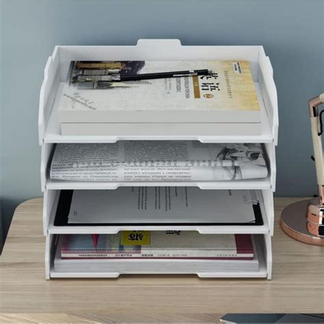 書類ケース B4 書類トレー B4 横 レターケース B4 デスク 収納 卓上 レタートレー B4 4段 レターケース A4サイズ 卓上収納 書類整理 S B0bs72pglq