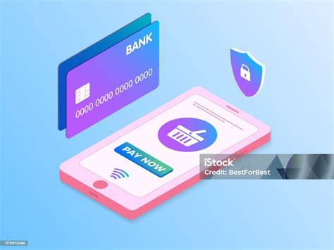 전화 및 은행 카드 아이소메트릭 3d 컨셉 이미지 간편결제 평면 디자인 템플릿 방문 페이지 헤더 및 배너 모바일 결제 쇼핑