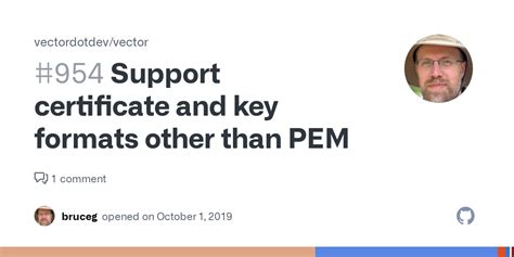 Support Certificate And Key Formats Other Than PEM Issue Vectordotdev Vector GitHub