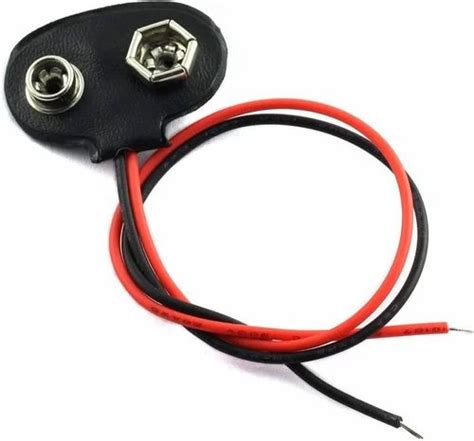 Sunrobotics Battery 9v Clip Connector And Battery 9v Snap Connector To Dc Jack Male Connector At