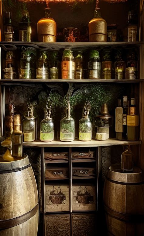 Download Ai Generated Alcohol Apothecary Royalty Free Stock