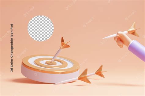 Premium Psd 3d Business Target Concept Icon Or 3d Business Goal