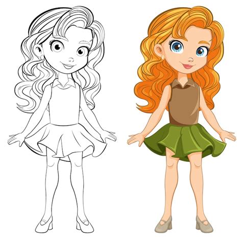 Cartoon Girl Drawing Images Free Download On Freepik
