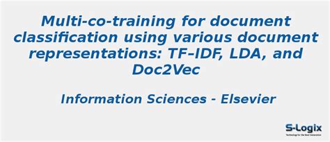 Multi Co Training For Document Classification Python Projects S Logix