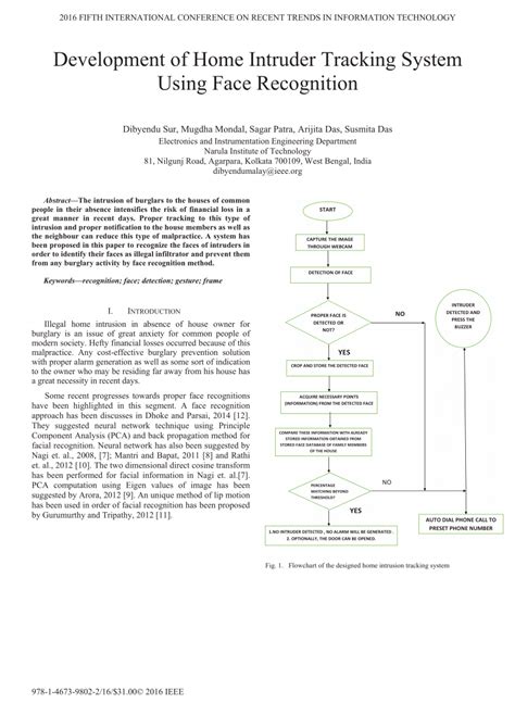 Pdf Development Of Home Intruder Tracking System Using Face Recognition