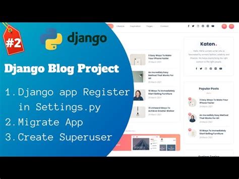 Django Blog Settings Py In Register The App Create Superuser