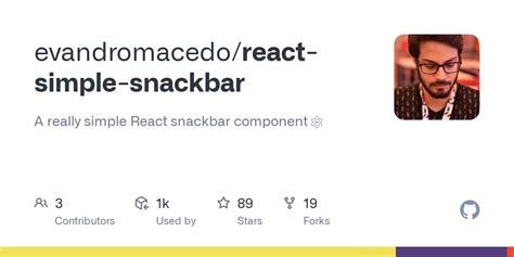 GitHub Evandromacedo React Simple Snackbar A Really Simple React Snackbar Component