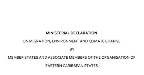 Ministerial Declaration On Migration Environment And Climate Environmental Migration Portal