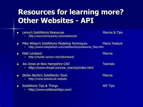 PPT SolidWorks API Demystified PowerPoint Presentation Free Download ID 1192520