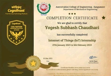 Yogesh Chaudhari On Linkedin Iotinternship Cognifront Iot Techjourney Learningexperience