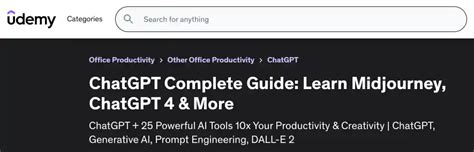 Udemy Chatgpt Complete Guide Courses And Online Masterclass