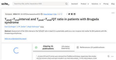 T Peak T End Interval And T Peak T End Qt Ratio In Patients With