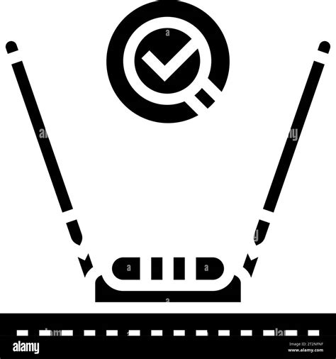 diode testing electronics glyph icon vector illustration stock vector