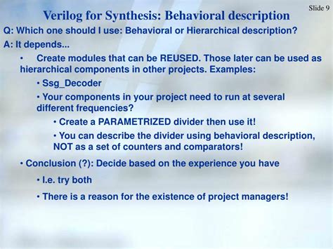 Ppt 6 Vhdlverilog Behavioral Description Powerpoint Presentation Free Download Id7036314