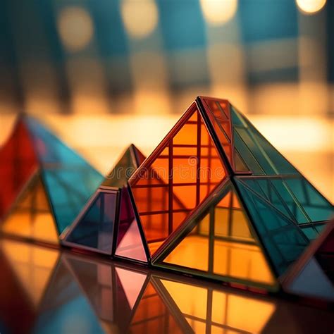 A Visually Captivating Composition Of Overlapping Geometric Shapes In A