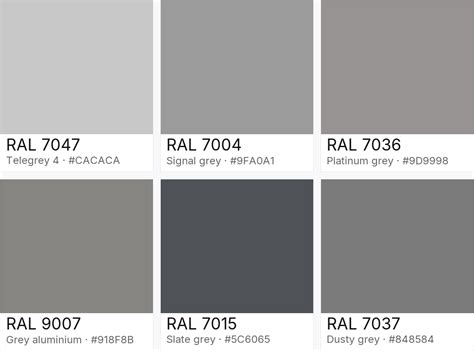Ral Vs Ral Vs Ral Comparison Tool By Hextoral